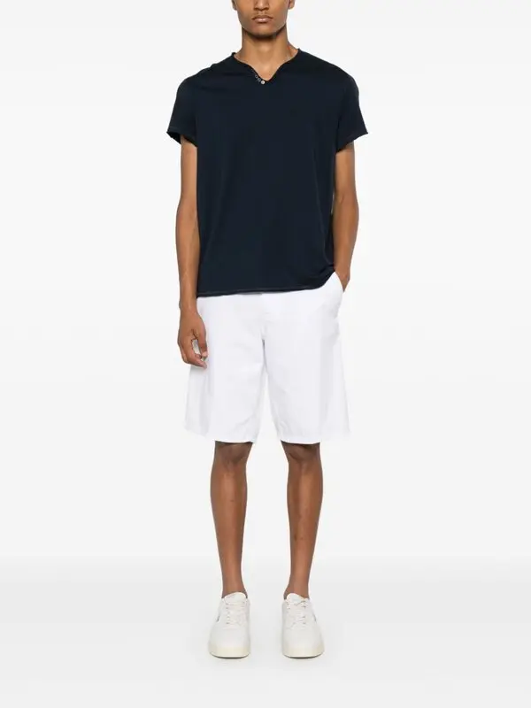 Zadig&Voltaire Henley-neck Cotton T-shirt - Blue
