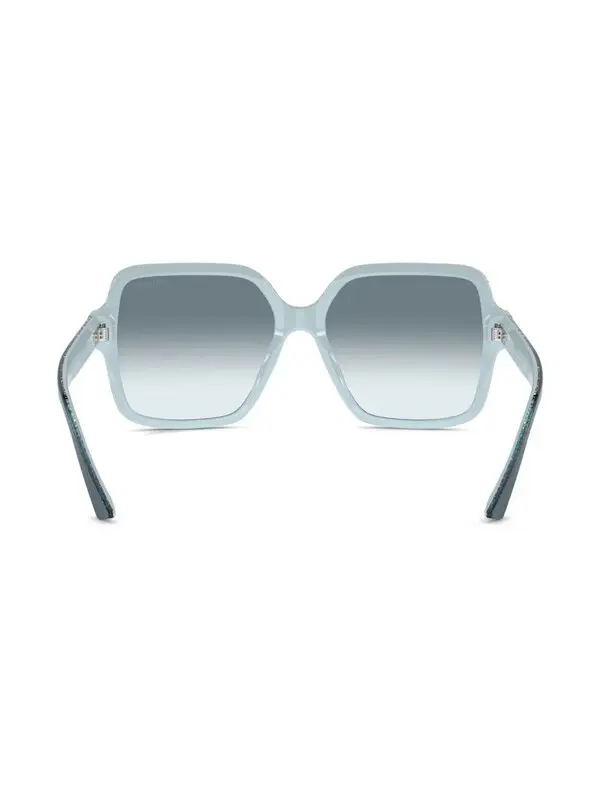 JIMMY CHOO Glitter Square-frame Sunglasses - Blue