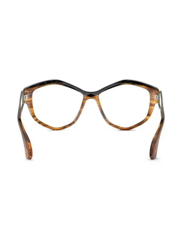 ALAIN MIKLI Geometric Frame Eyeglasses - Brown