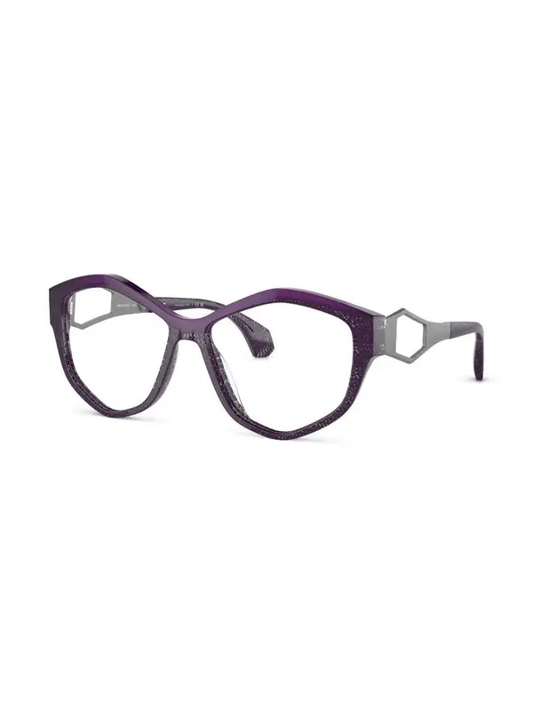 ALAIN MIKLI Geometric-frame Eyeglasses - Purple