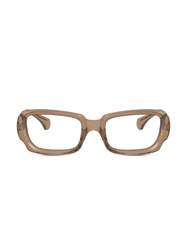ALAIN MIKLI Rectangle-frame Glasses - Brown