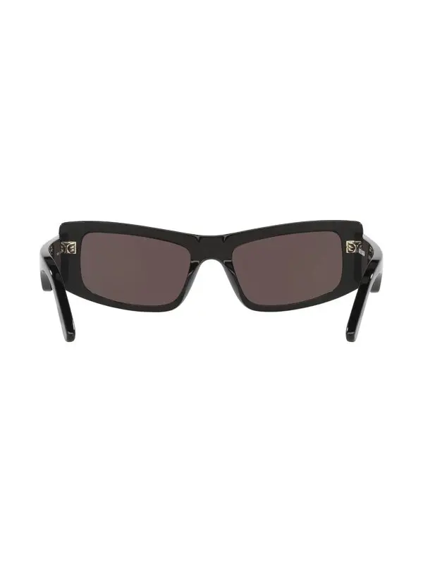 Balenciaga Rectangle-frame Sunglasses - Black