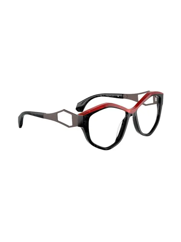ALAIN MIKLI Geometric-frame Eyeglasses - Red