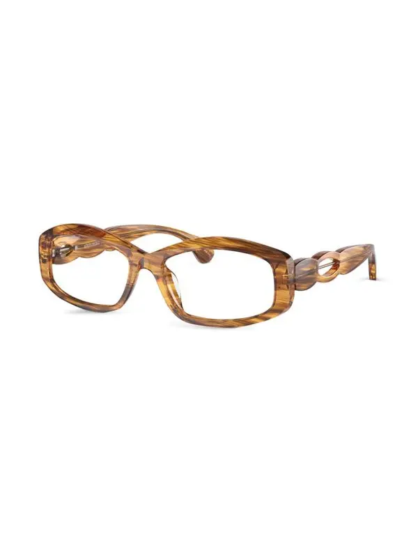 ALAIN MIKLI Rectangle-frame Sunglasses - Brown
