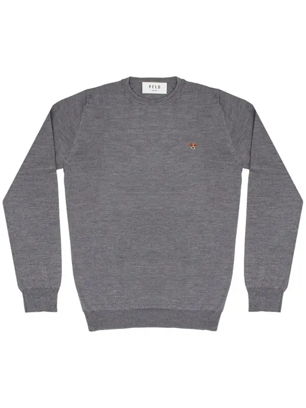 PELO FOUNDATION Dog-appliqué Jumper - Grey