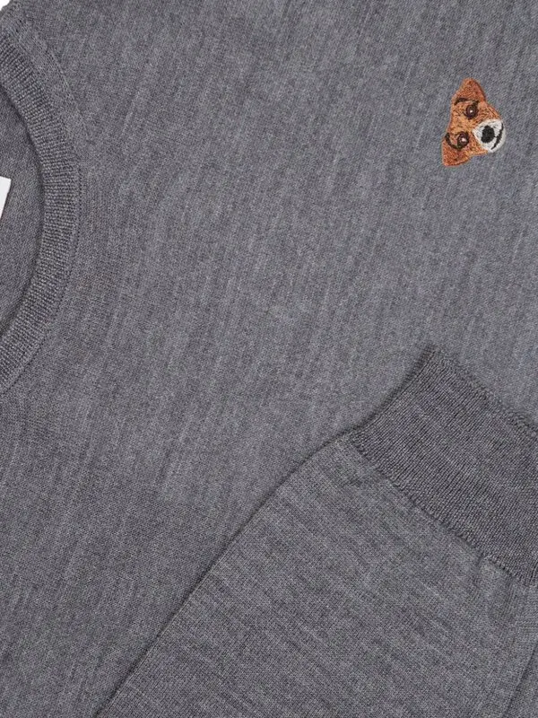 PELO FOUNDATION Dog-appliqué Jumper - Grey
