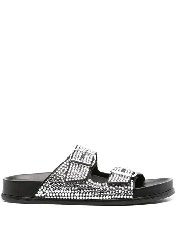 Rene Caovilla Emma Crystal Embellished Sandals - Silver