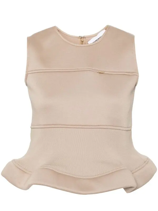 MELITTA BAUMEISTER Peplum Hem Sleeveless Top