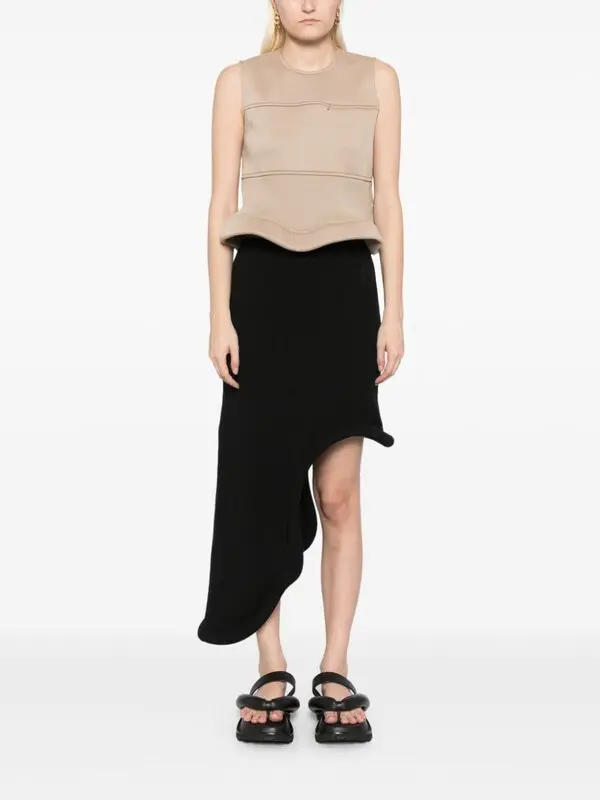 MELITTA BAUMEISTER Peplum Hem Sleeveless Top