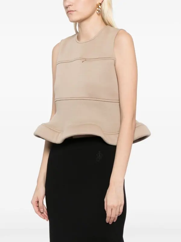 MELITTA BAUMEISTER Peplum Hem Sleeveless Top