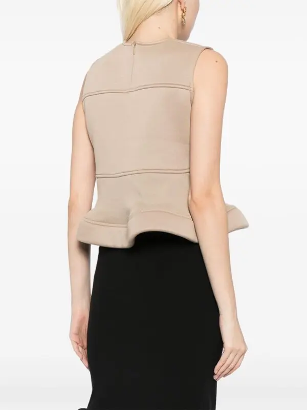 MELITTA BAUMEISTER Peplum Hem Sleeveless Top