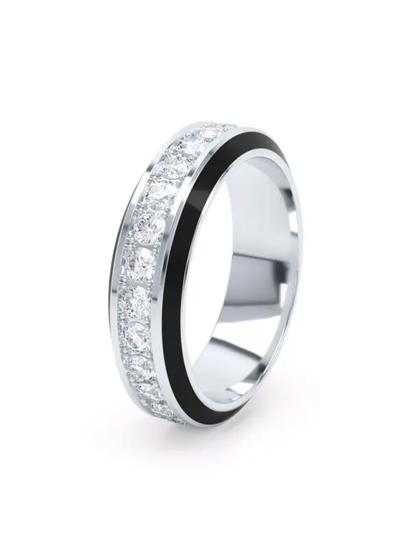 LOEV 18k White Gold Diamond Eternity Ring - Silver