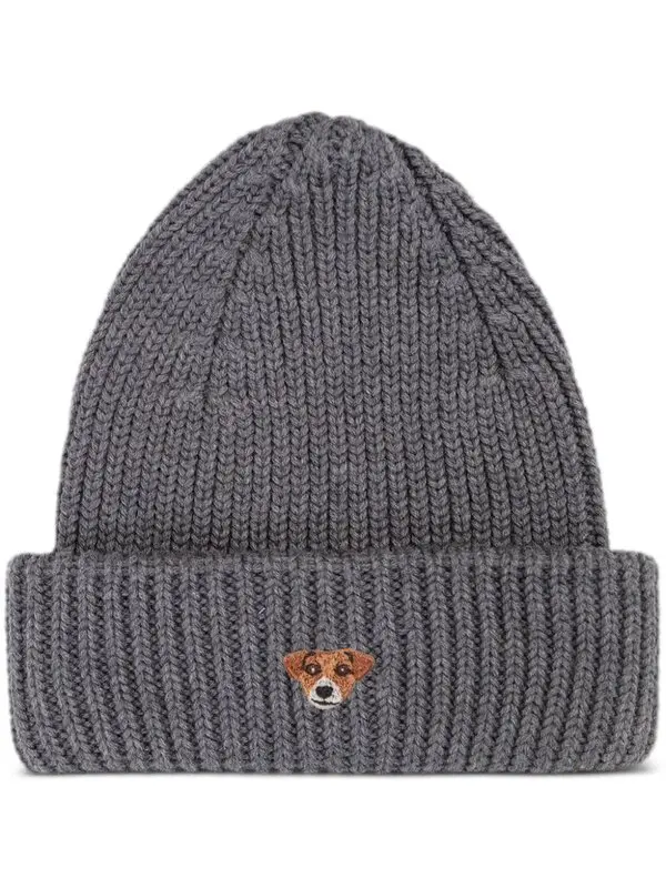 PELO FOUNDATION Jack Russel Patch Beanie - Grey