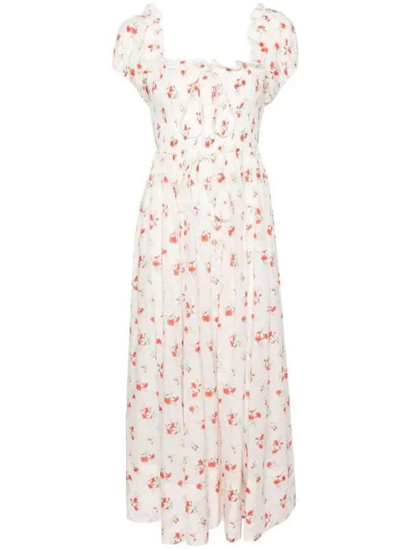 DÔEN Stanza Floral Midi Dress