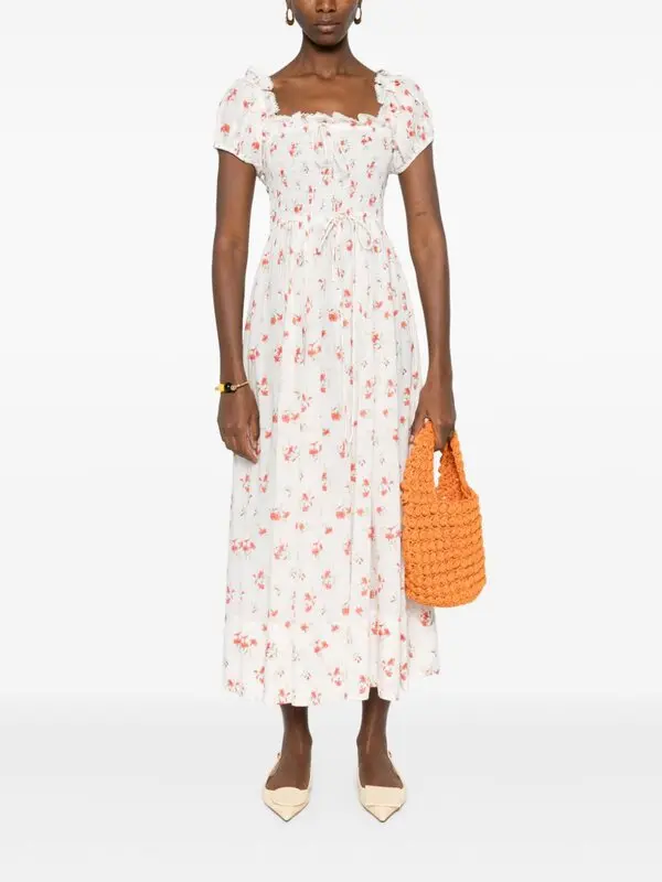 DÔEN Stanza Floral Midi Dress