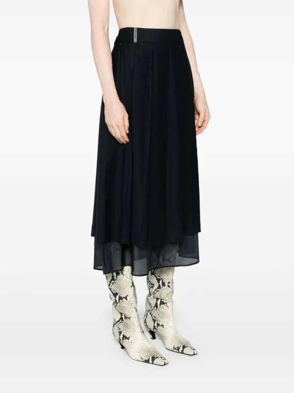 Peserico Pleated Midi Skirt