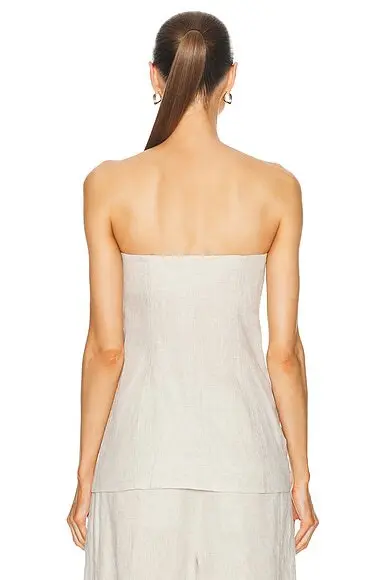 GRLFRND Linen Strapless Tunic Top