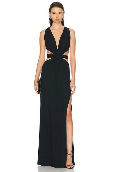 SID NEIGUM 4 Way V-neck Knot Dress