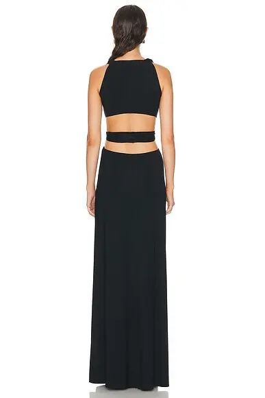 SID NEIGUM 4 Way V-neck Knot Dress
