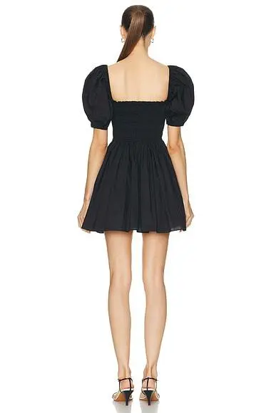 Matteau Shirred Peasant Mini Dress