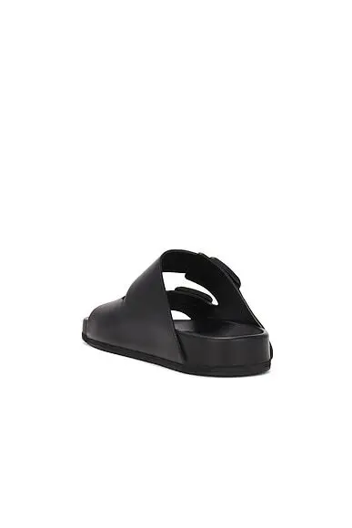 Balenciaga Leather Sunday Sandals - Black