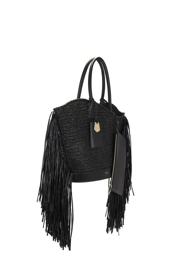 FERRAGAMO Fringe Cutout Tote Bag
