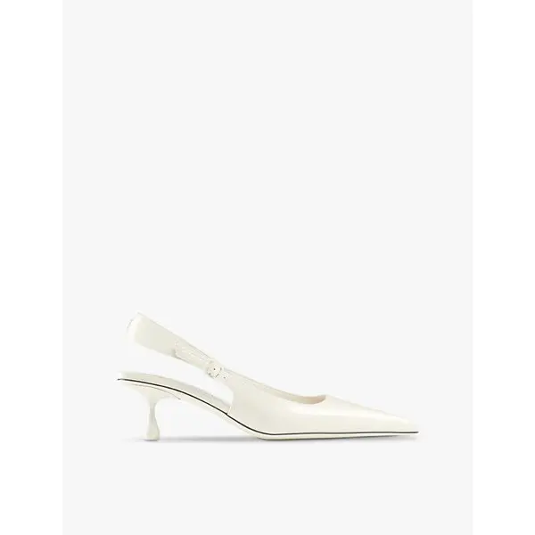 JIMMY CHOO - Amel Pointed-Toe Slingback Heeled Courts