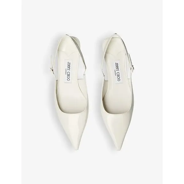 JIMMY CHOO - Amel Pointed-Toe Slingback Heeled Courts