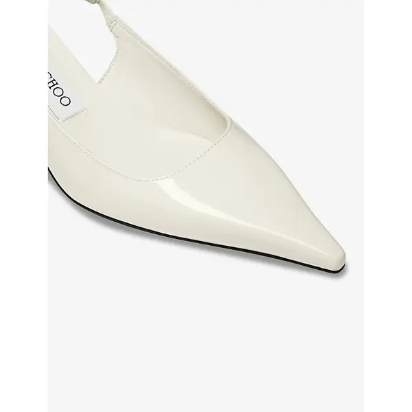 JIMMY CHOO - Amel Pointed-Toe Slingback Heeled Courts