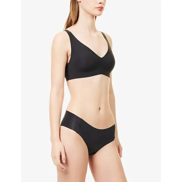 SLOGGI Zero Feel 2.0 Stretch-woven Bralette - Black