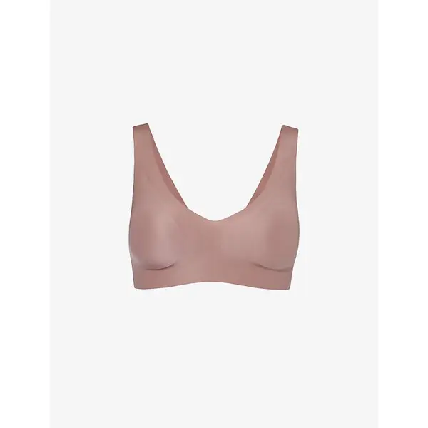 SLOGGI Zero Feel 2.0 Stretch-jersey Bralette - Cacao