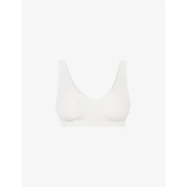 SLOGGI Zero Feel 2.0 Stretch-jersey Bralette - Silk White