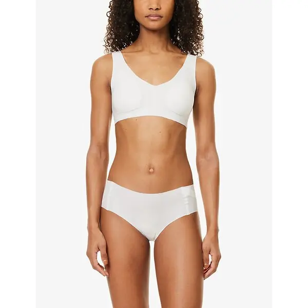 SLOGGI Zero Feel 2.0 Stretch-jersey Bralette - Silk White