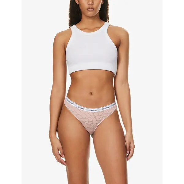 Calvin Klein Modern Branded Stretch-lace Briefs
