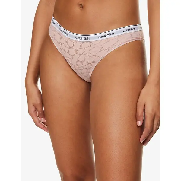 Calvin Klein Modern Branded Stretch-lace Briefs