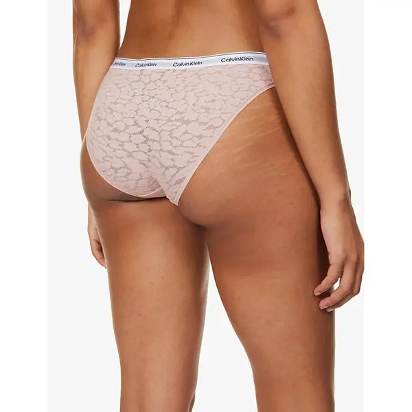 Calvin Klein Modern Branded Stretch-lace Briefs