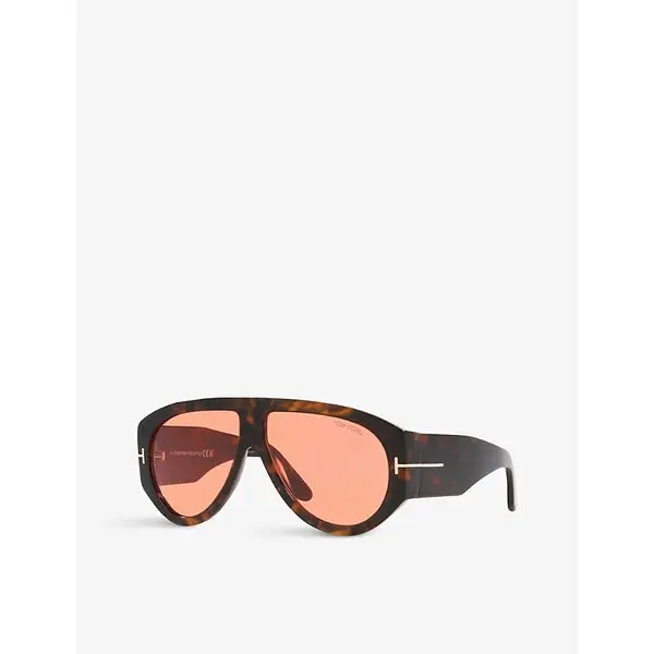 TOM FORD Bronson Pilot-frame Sunglasses - Brown