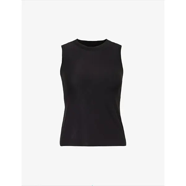 Vuori Energy Brand-patch Stretch-jersey Top - Black