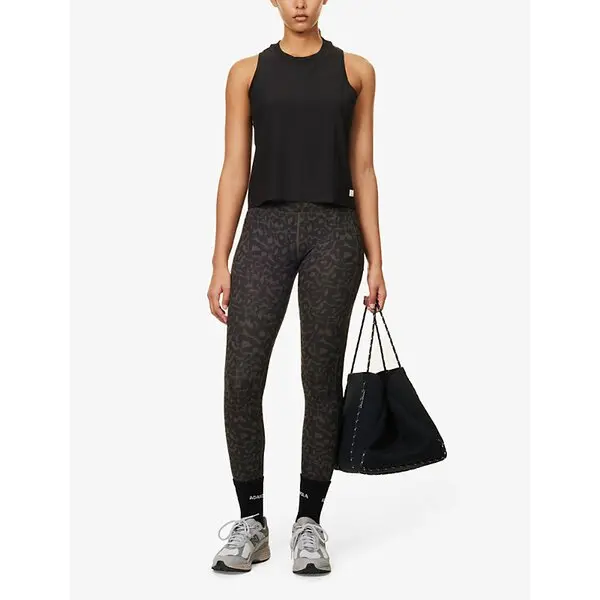Vuori Energy Brand-patch Stretch-jersey Top - Black