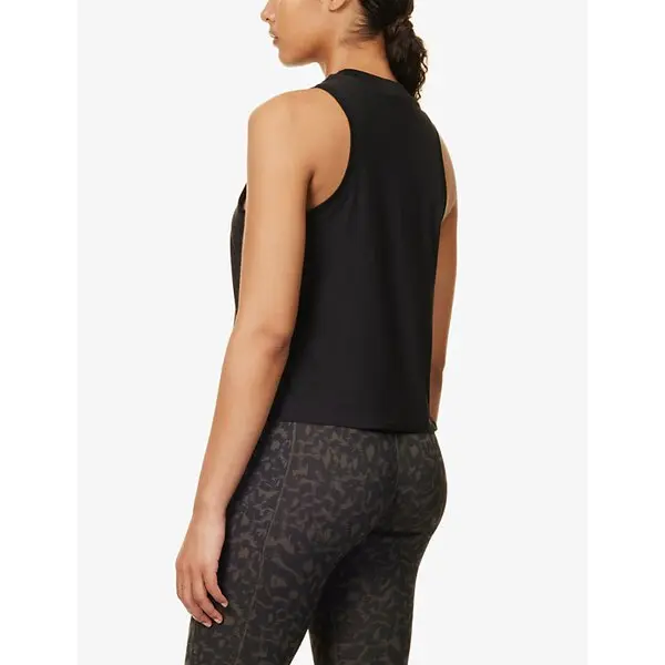 Vuori Energy Brand-patch Stretch-jersey Top - Black