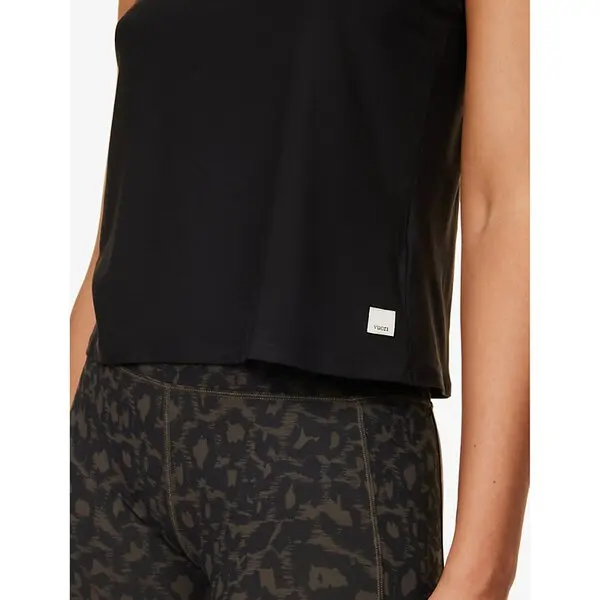 Vuori Energy Brand-patch Stretch-jersey Top - Black