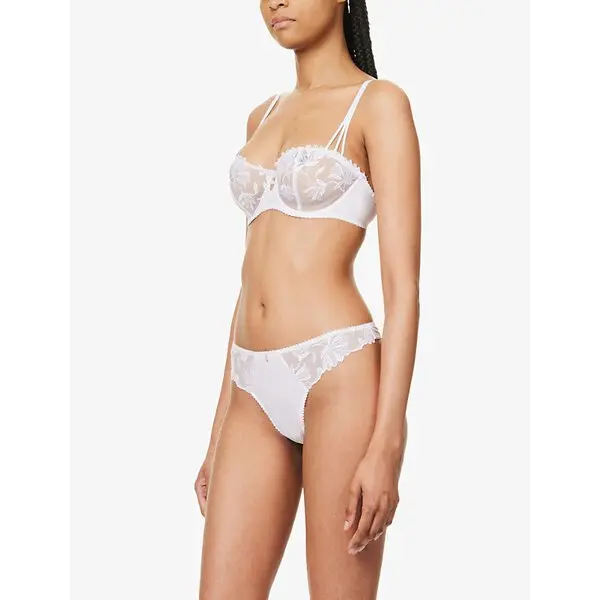 AUBADE Lovessence Floral-embroidered Lace Underwired Bra