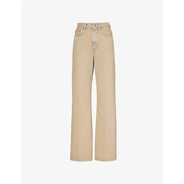 Acne Studios Brand-patch Wide-leg High-rise Denim Jeans