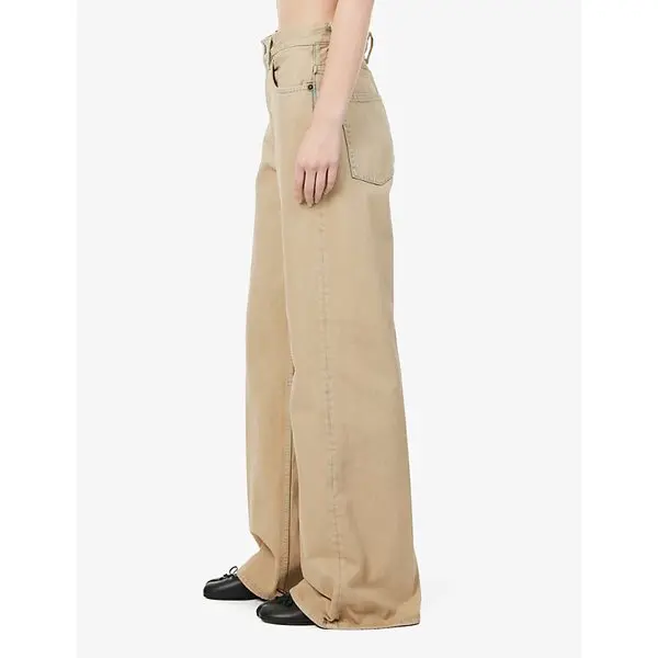 Acne Studios Brand-patch Wide-leg High-rise Denim Jeans