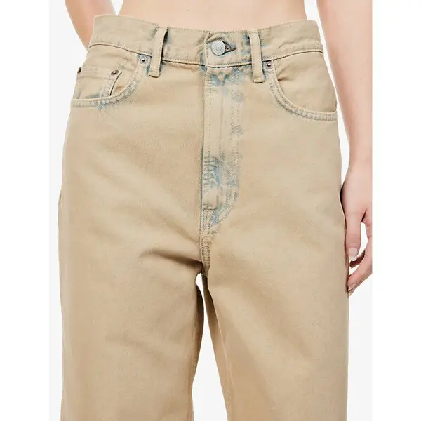 Acne Studios Brand-patch Wide-leg High-rise Denim Jeans