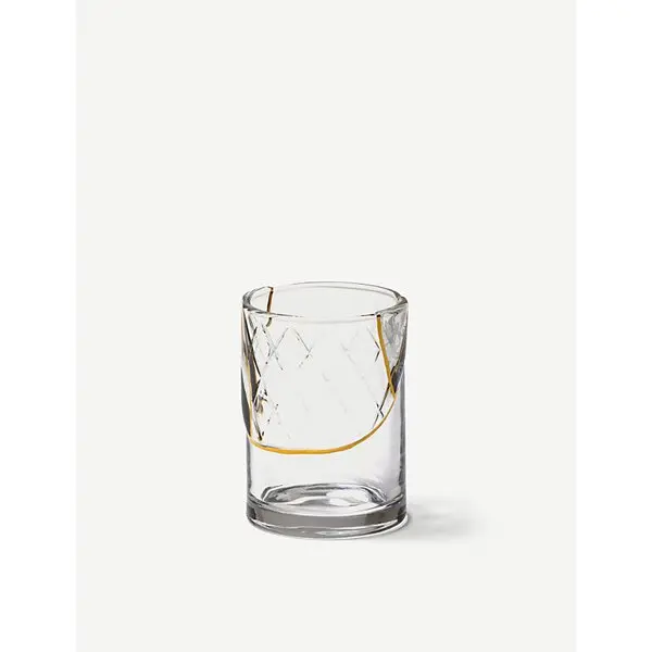 SELETTI Kintsugi Glass And Gold Tumbler