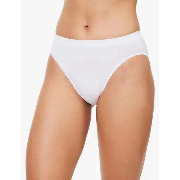 Hanro Mid-rise Seamless Stretch-woven Briefs - White