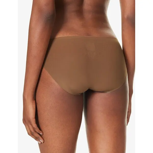Chantelle Soft Stretch Seamless One-size Brazilian Briefs - Cocoa