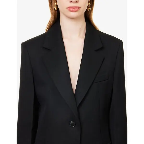 Victoria Beckham Single-breasted Woven-blend Blazer