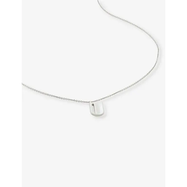 Monica Vinader Letter Pendant Necklace - Sterling Silver